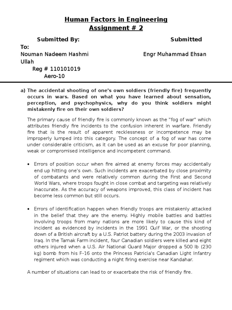 Human Factors Engineering | PDF | Military | Warfare