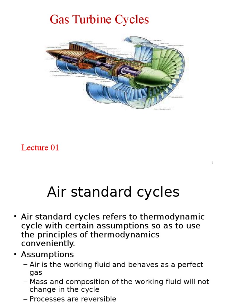 Gas Turbine and Engine Cycles Overview | PDF | Gas Compressor | Gas Turbine