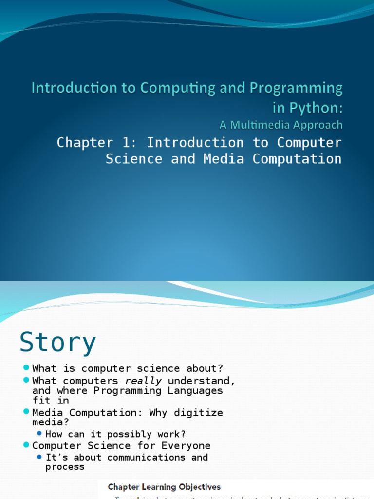Chapter 1: Introduction To Computer Science and Media Computation | PDF ...