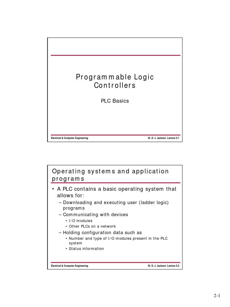 Lect02 (PLC Basics) For Dummies | PDF
