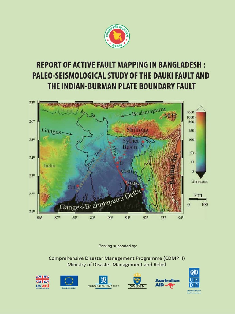 Report - Active Fault Mapping - Paleo-Seismological Study of The Dauki ...
