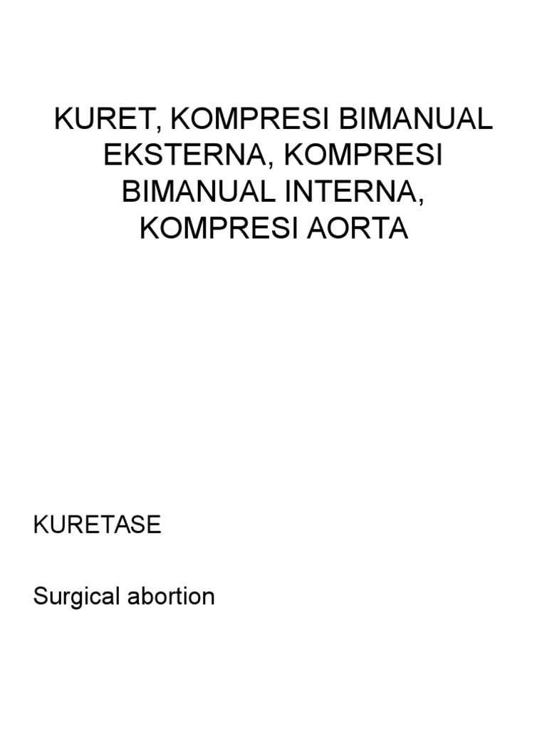Kompresi Bimanual dalam Kuretase | PDF