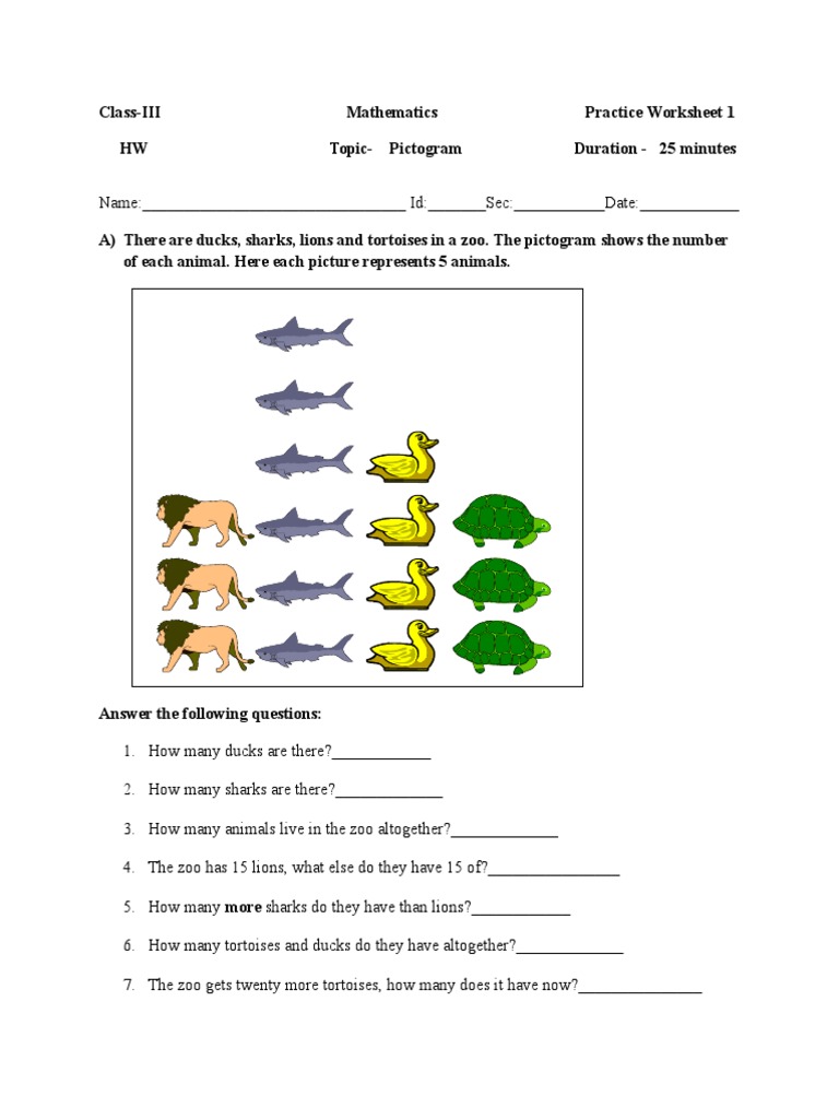 Worksheets Pictogram Class 3 Irtifa | Download Free PDF | Association ...