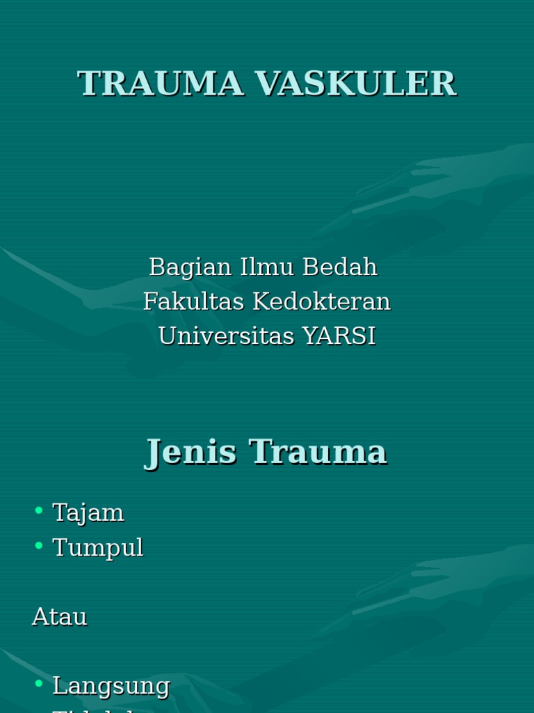 Trauma Vaskuler 1 | PDF