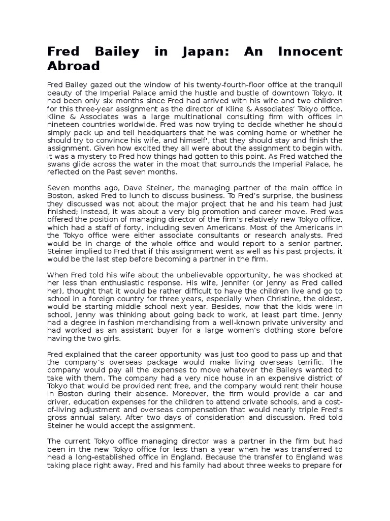 Fred Bailey in Japan | PDF