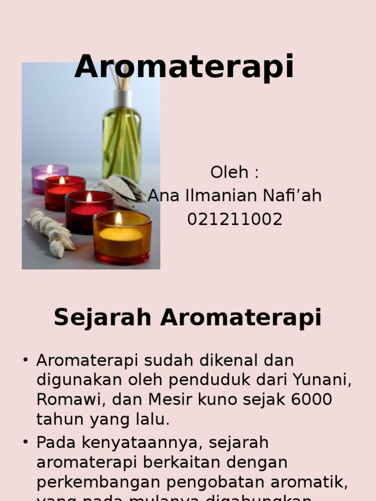 Sejarah dan Definisi Aromaterapi | PDF