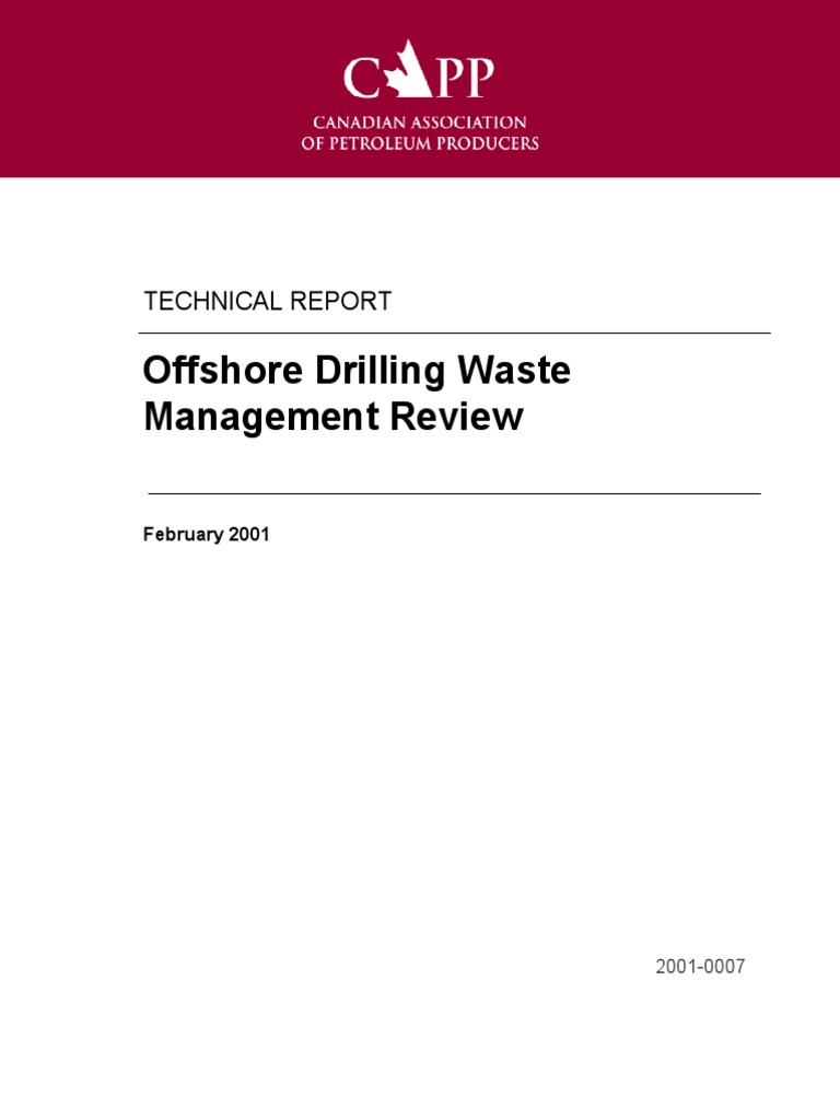 Offshore Drilling Waste Management Review | Oil Well | Waste Management