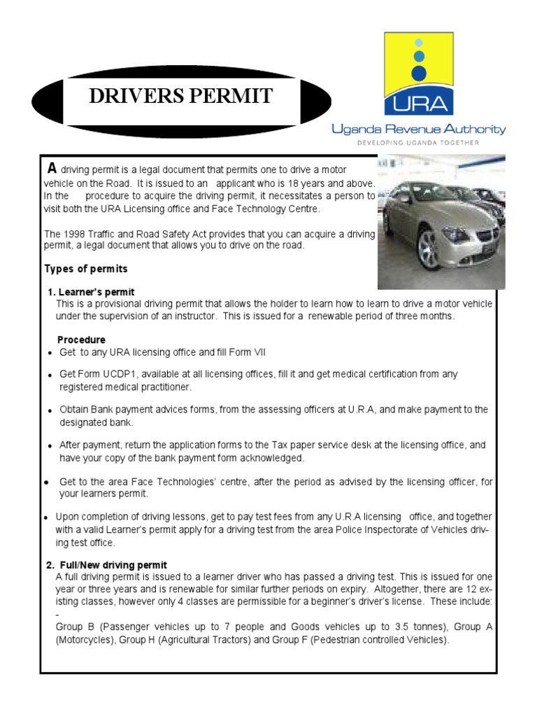 Uganda Driving Permit Guide | PDF | Driver's License | Driving