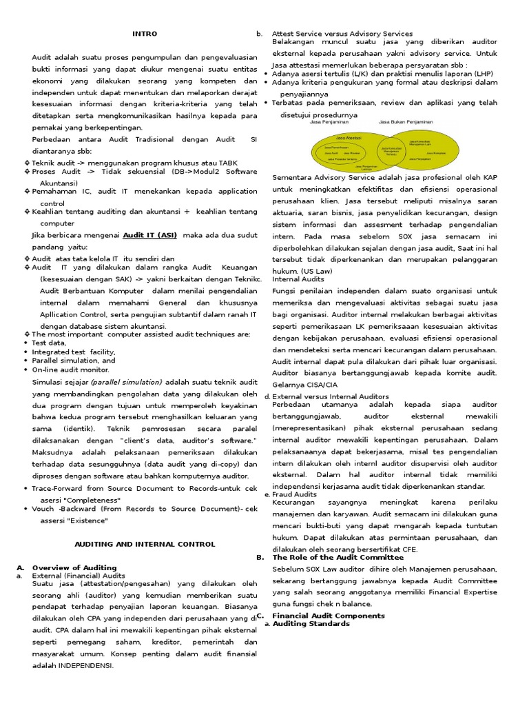 Resume Audit Sistem Informasi | PDF | Pengelolaan Keuangan & Uang