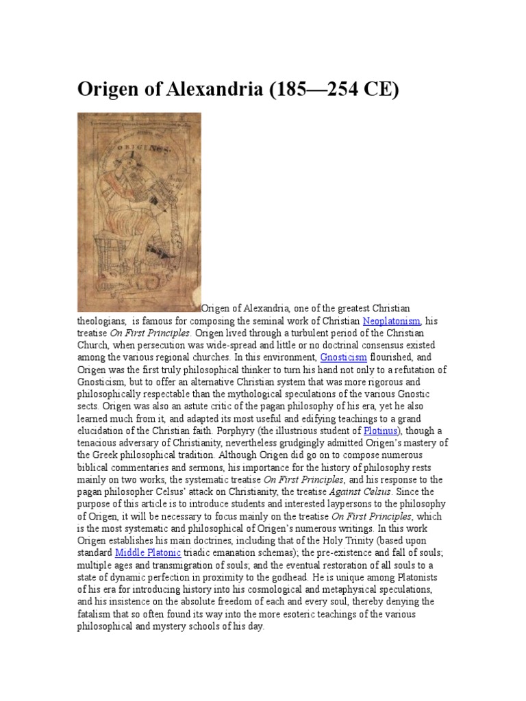 Origen of Alexandria.docx | Origen | Neoplatonism
