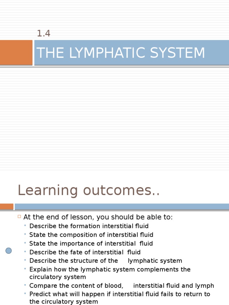 Lymphatic System | PDF | Lymphatic System | Lymph