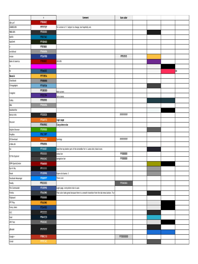 Tinted Status Bar Colors - Tints | PDF | Communication Software | Software