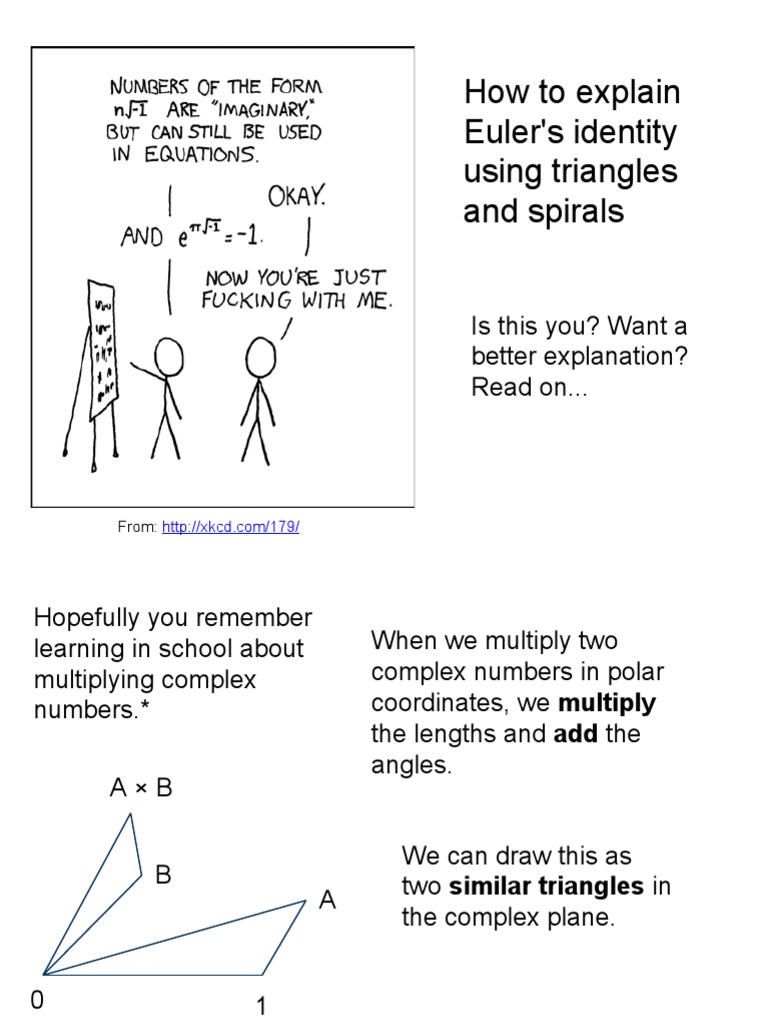 Explaining Euler's Identity Visually | PDF | Exponentiation ...