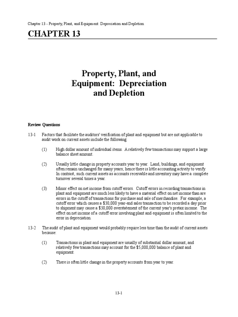 Chapter 13 - Solution Manual | PDF | Valuation (Finance) | Depreciation