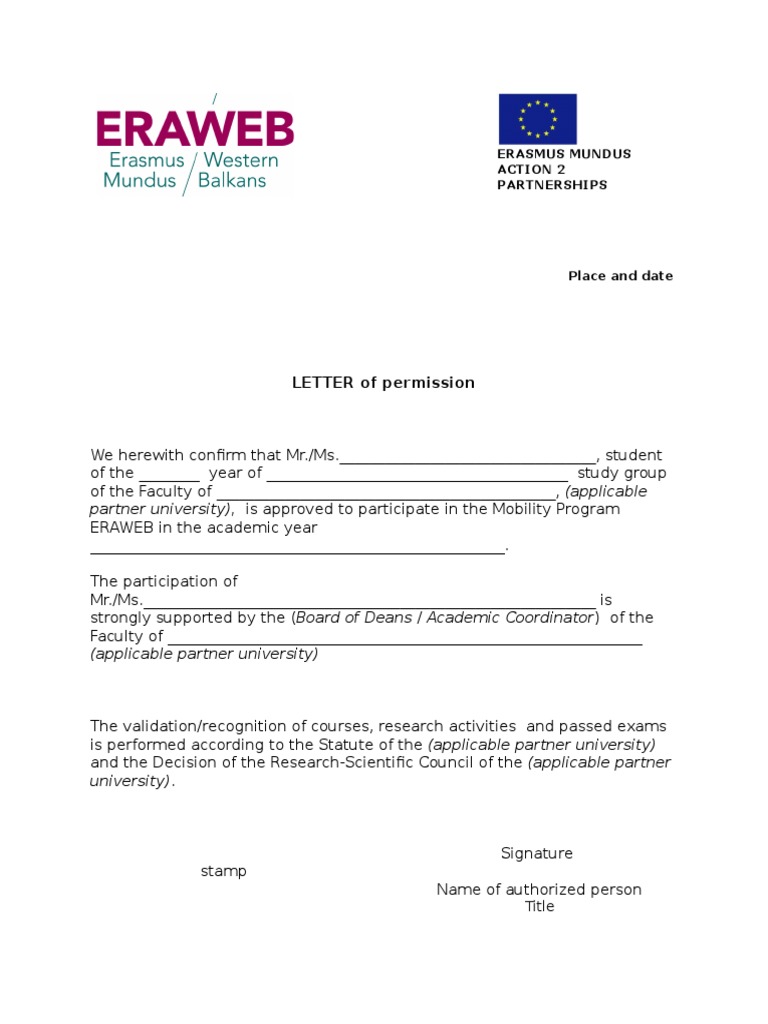 ERAWEB Mobility Program Approval Letter | PDF