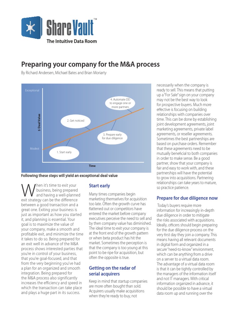 M&A Process | PDF | Mergers And Acquisitions | Due Diligence