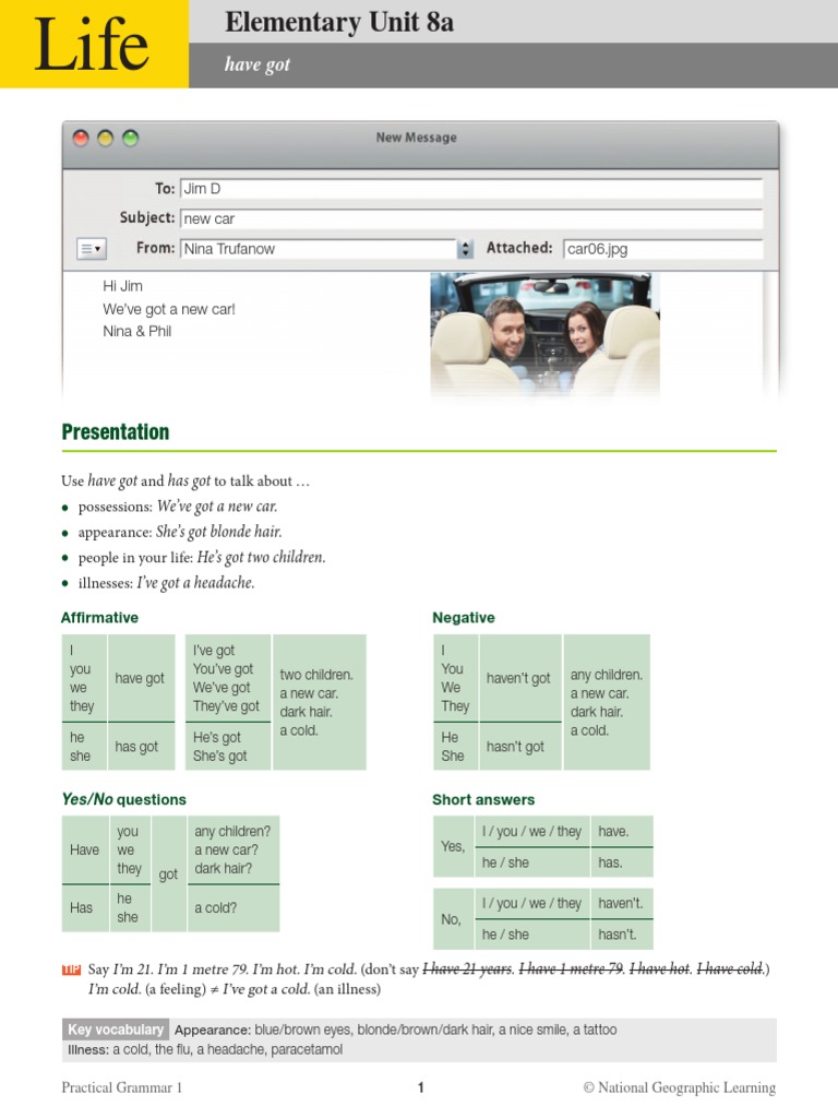 Elementary Unit 8a | PDF