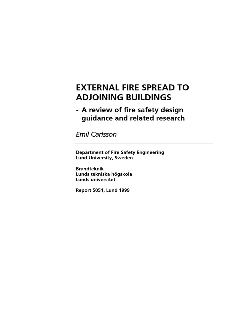 External Fire Spread | PDF | Combustion | Heat Transfer