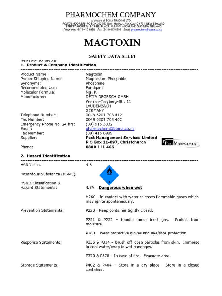 Magtoxin Pellets | PDF | Magnesium | Materials