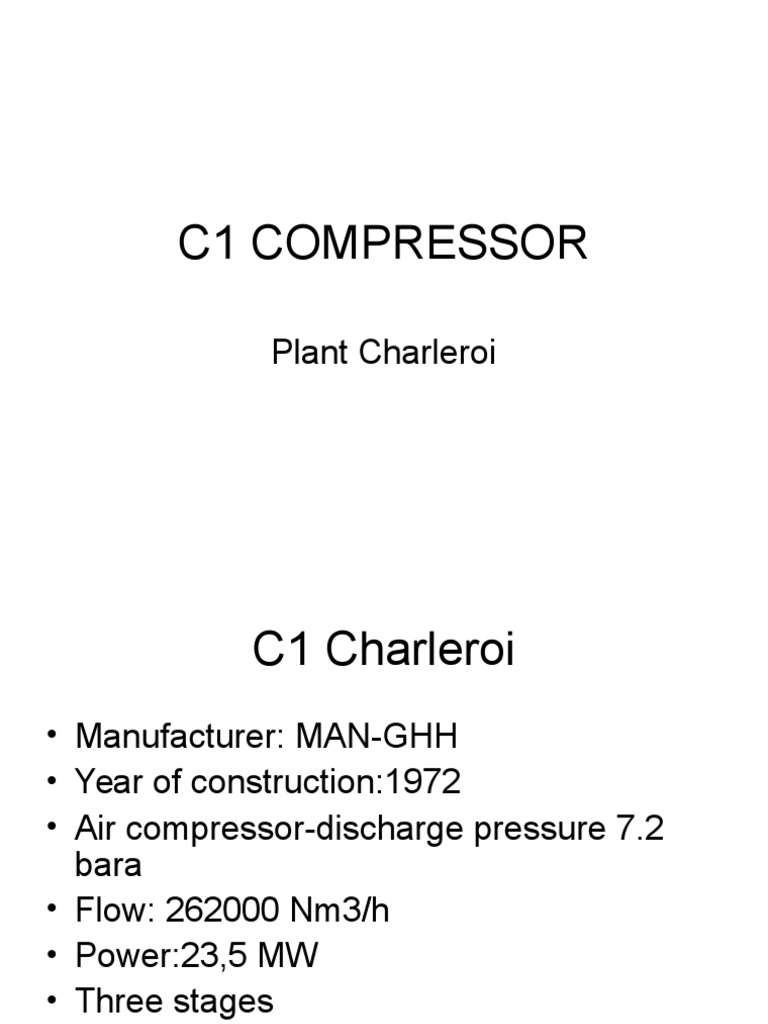 C1 Compressor: Plant Charleroi | PDF | Business | Home & Garden
