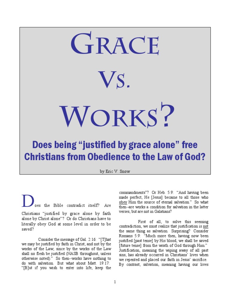 Grace Vs Works? | PDF | Justification (Theology) | Sanctification