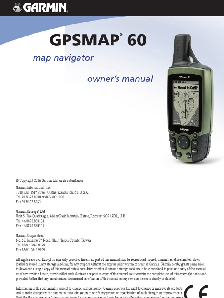 Gpsmap: Map Navigator Owner's Manual | PDF | Compass | Map