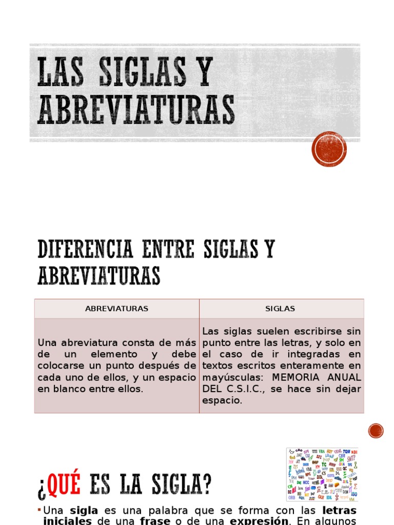Las Siglas y Abreviaturas | PDF