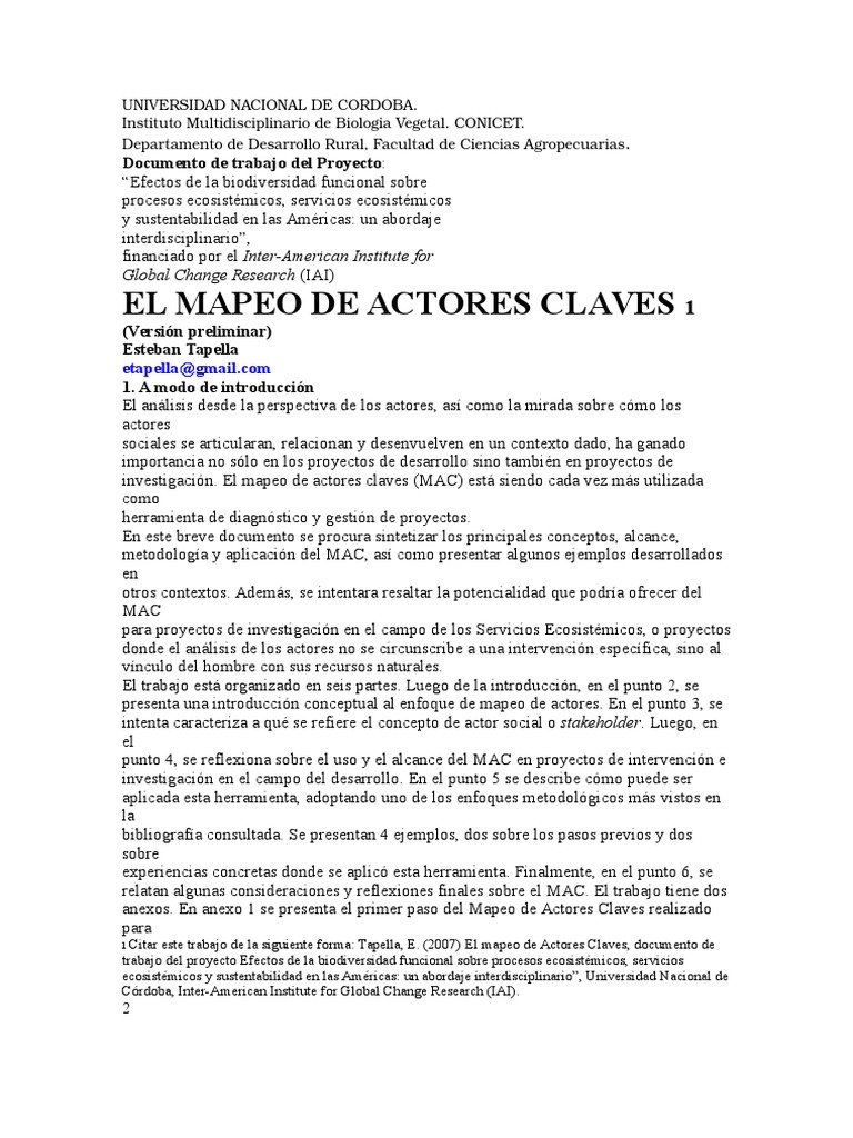Mapas Sociales | PDF | Conflicto (proceso) | Servicios de ecosistema