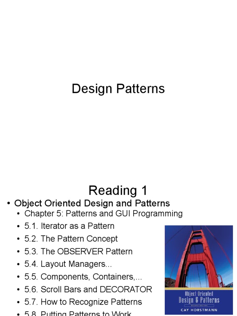 Design Patterns | PDF | Model–View–Controller | Method (Computer Programming)