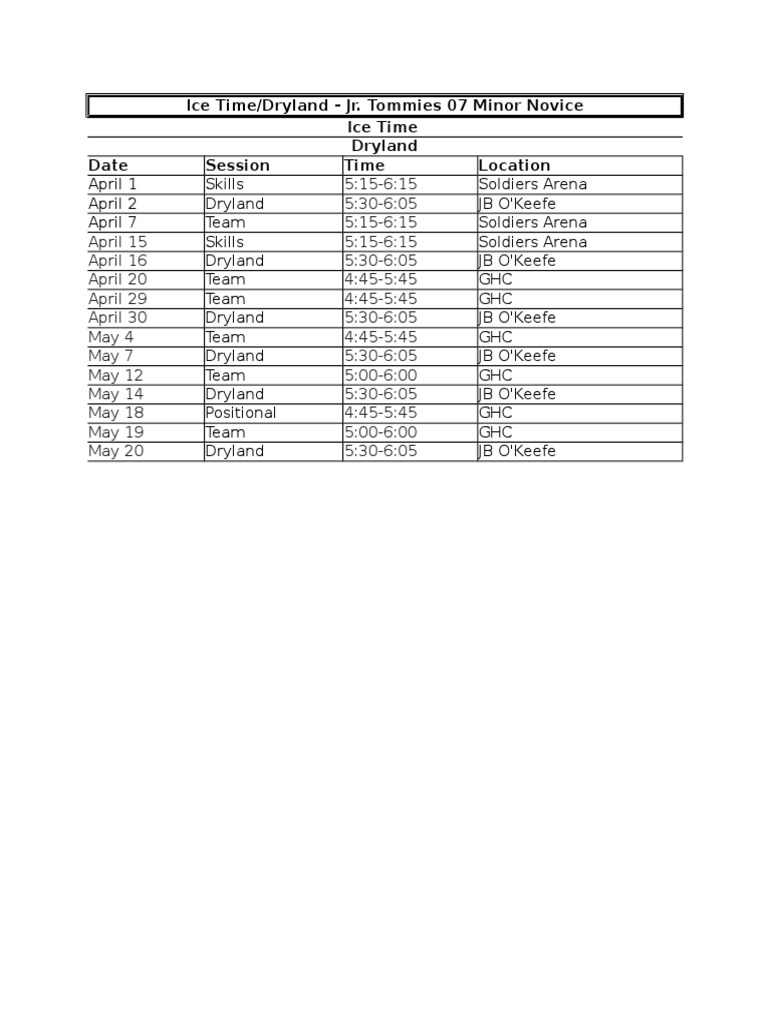 Ice Time | PDF