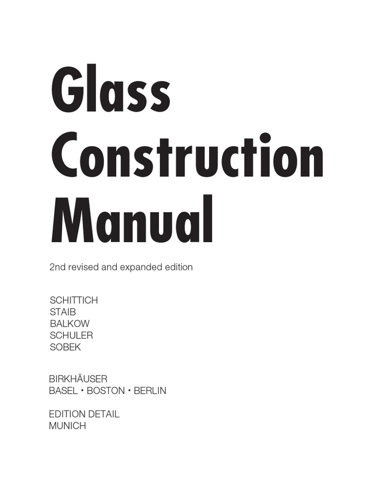 Glass Construction Manual Full | PDF | Window | Glasses