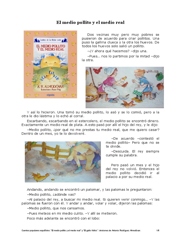 El medio pollito y su aventura real | PDF | Animales cosmopolitas ...