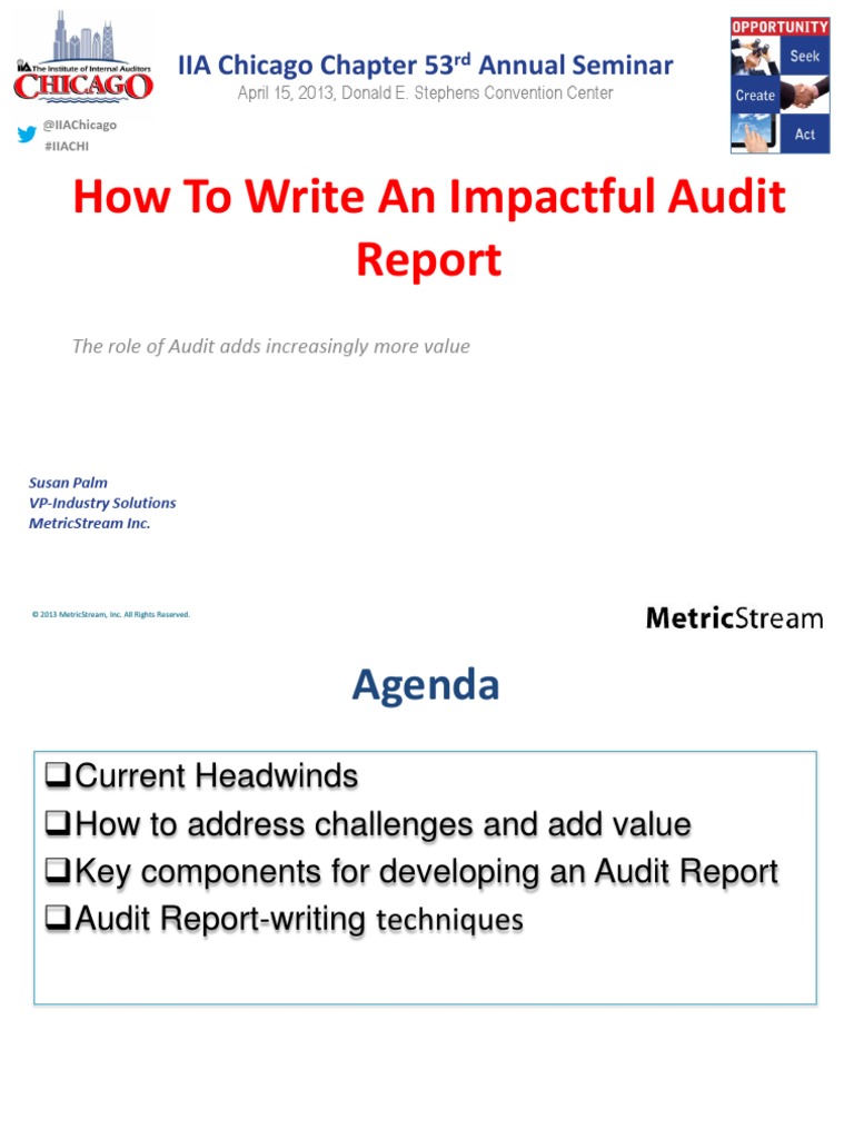 How to Write Impactful Audit Report | Internal Audit | Auditor's Report