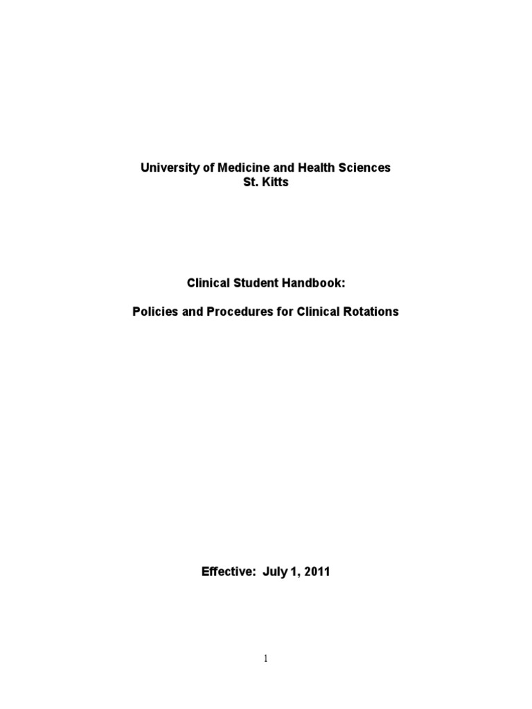 NEW UMHS Clinical Student Handbook | PDF | Residency (Medicine ...