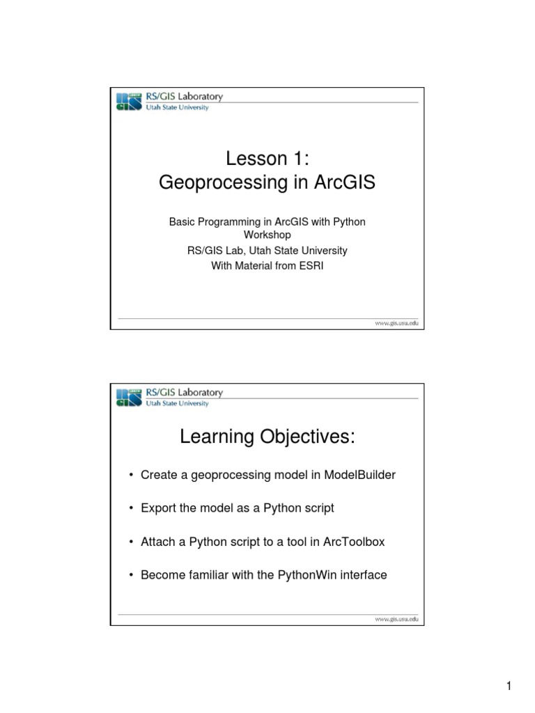 Python ArcGIS PowerPoints and Activities | PDF | Arc Gis | Parameter ...