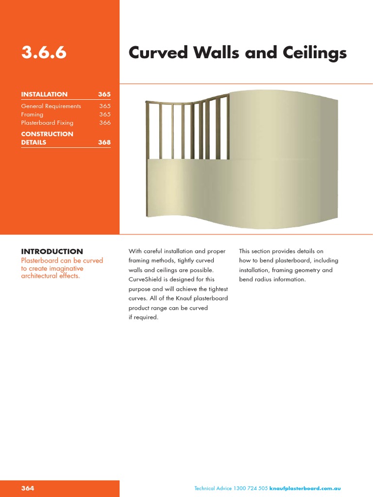 Curved Walls and Ceilings | PDF | Drywall | Framing (Construction)