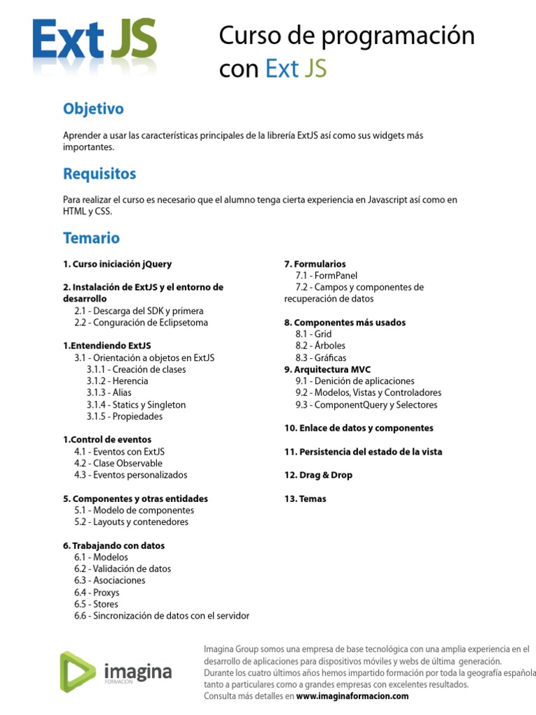 Curso de Programación con ExtJS | PDF
