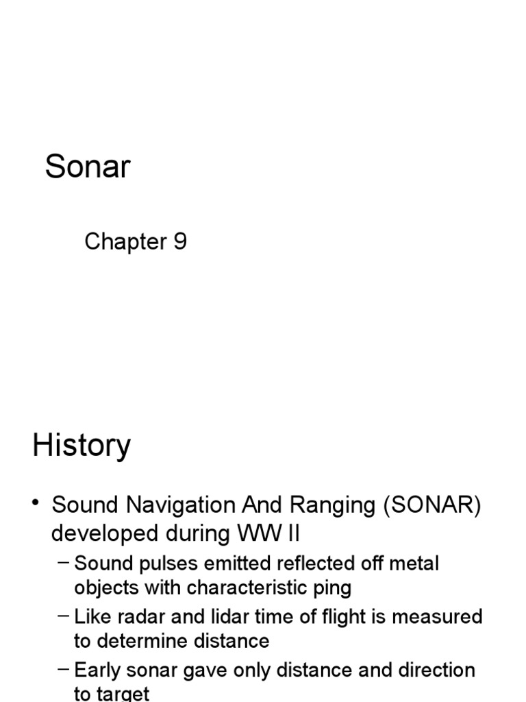 Introduction To Sonar | PDF | Sonar | Hertz