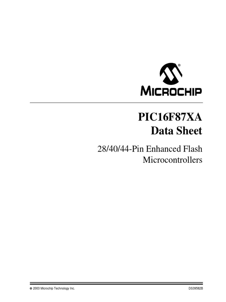 Hoja de Datos Pic 16f877a Completo PDF | Download Free PDF | Microcontroller | Flash Memory
