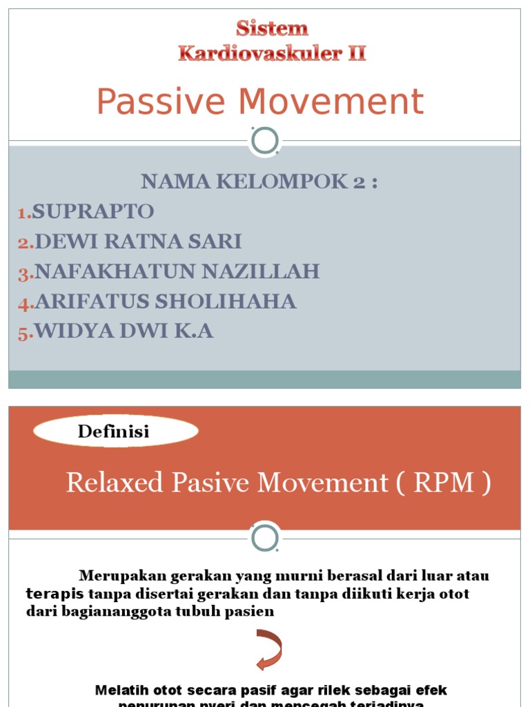 Passive Movement | PDF | Kesehatan Holistik
