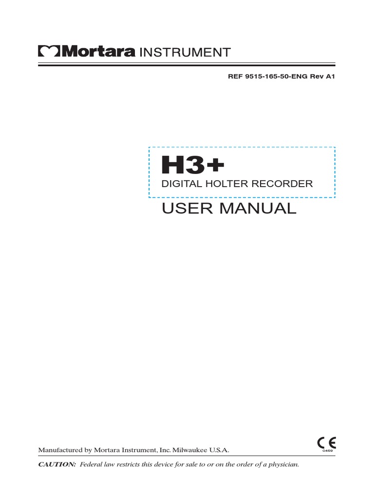 H3+ ENG UM Rev A1HR Holter Mortara | PDF | Electromagnetic ...