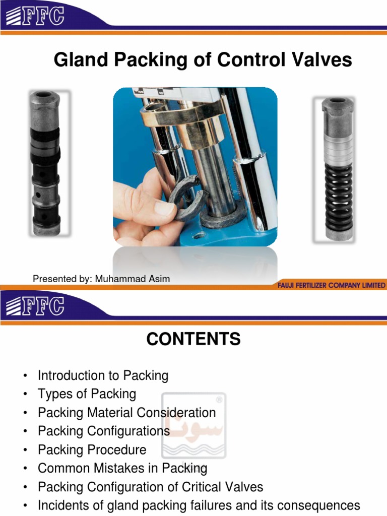 Packing of Control Valves Presentation | PDF | Extrusion | Valve