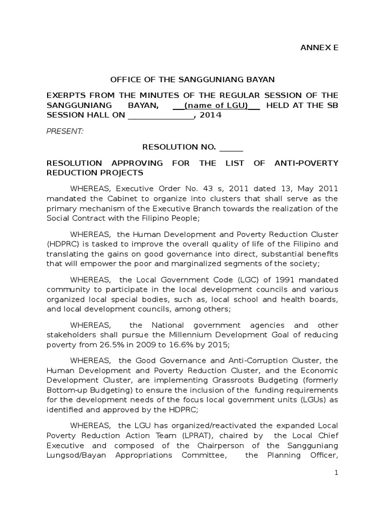 Approval of Local Poverty Projects | PDF | Poverty Reduction | Governance