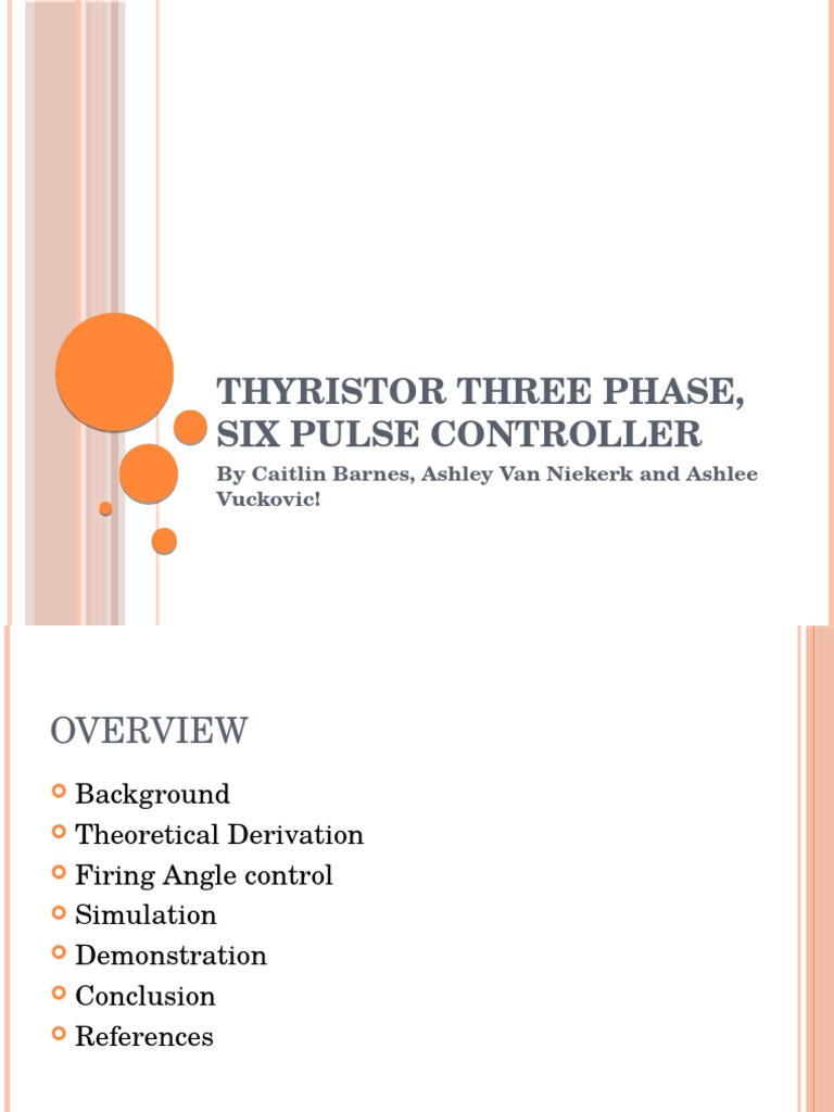 Thyristor 3-Phase 6-Pulse Controller | PDF