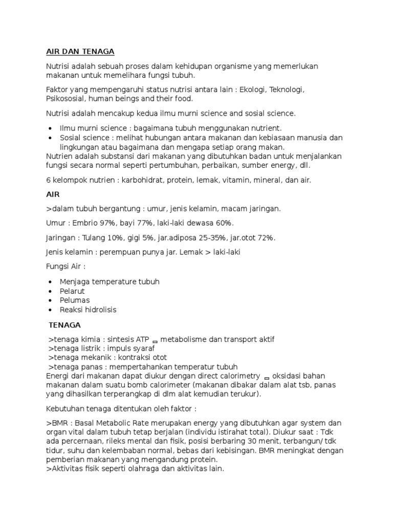 Ringkasan Biokimia Nutrisi | PDF