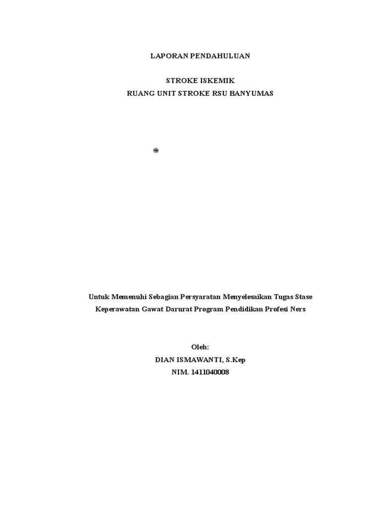 LP Stroke Iskemik | PDF