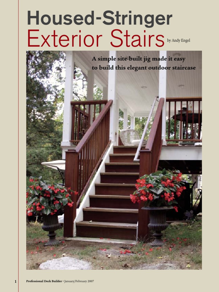 Housed Stringer Exterior Stairs Pdf Stairs Screw