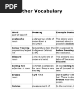 Synonyms for Extreme Weather Conditions | PDF | Meteorology | Weather