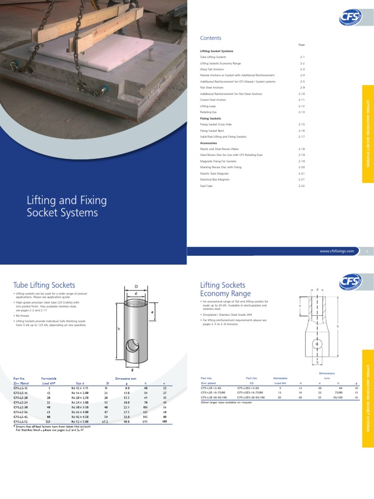Precast-Concrete-Sec2-Lifting and Fixing Sockets PDF | PDF | Screw ...