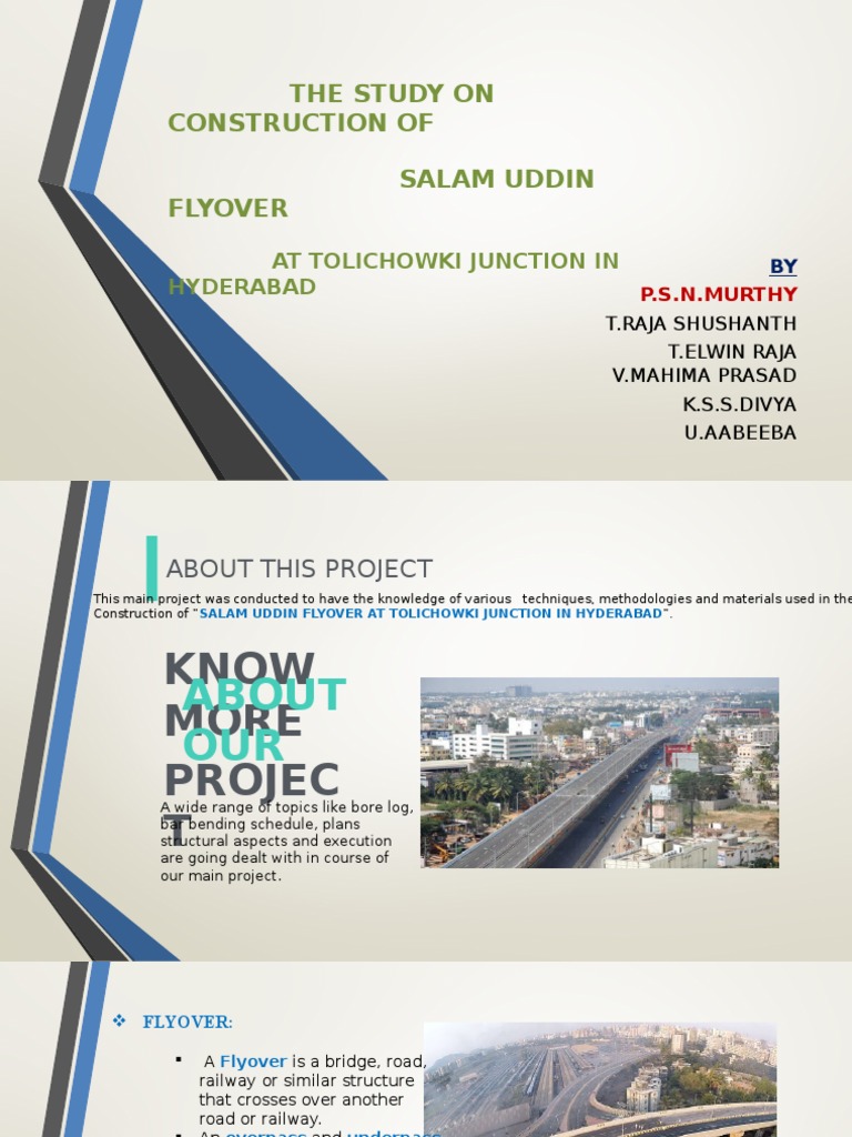 flyover ppt for final year project jntuk | Lane | Traffic